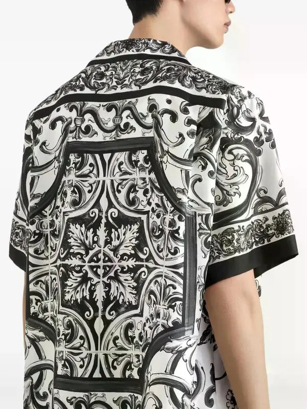 Dolce & Gabbana Majolica-print Silk Shirt