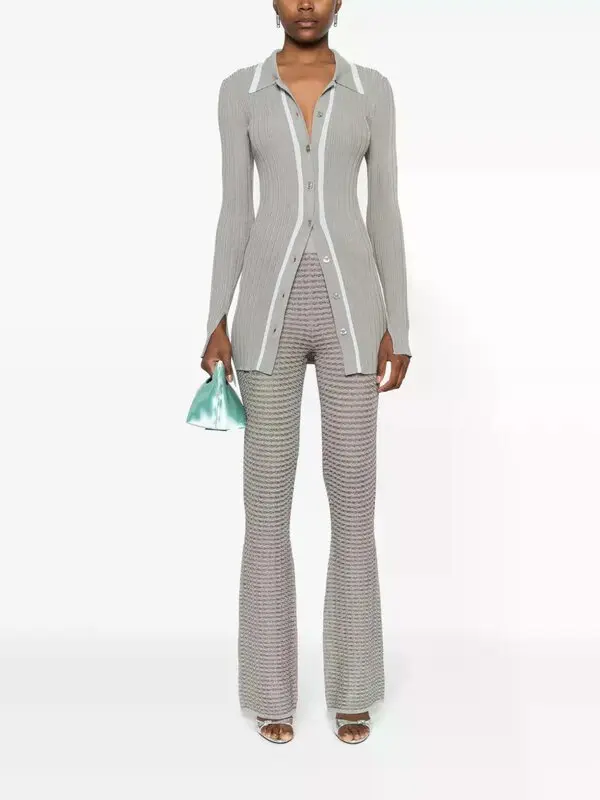 Remain Birger Christensen Metallic Striped Flared Trousers