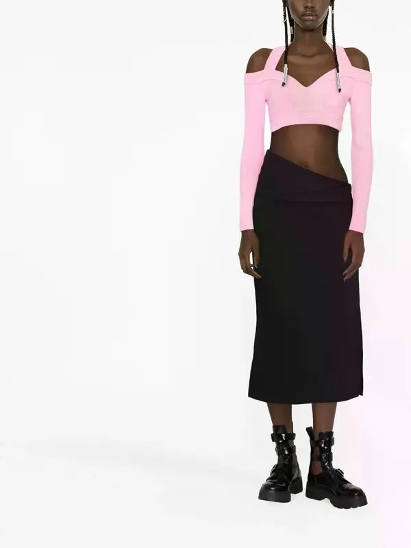 Alexander McQueen Cut-out Knitted Top