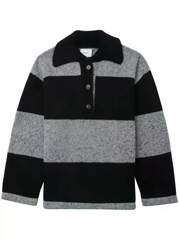 HALFBOY Spread-collar Striped Jumper