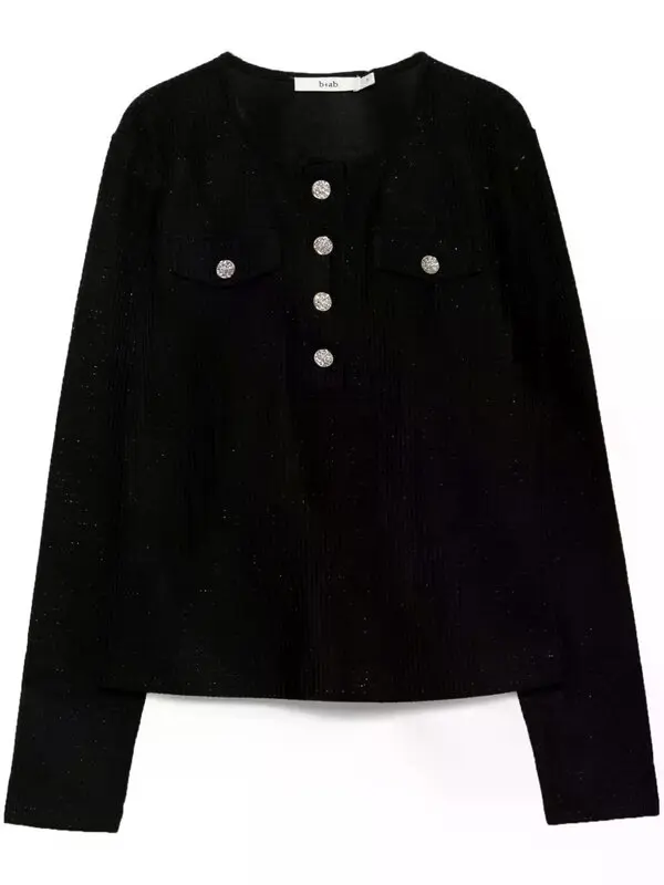 B+AB Henley Knitted Top