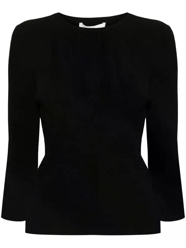 Tibi Giselle Ribbed-knit Jumper - Black