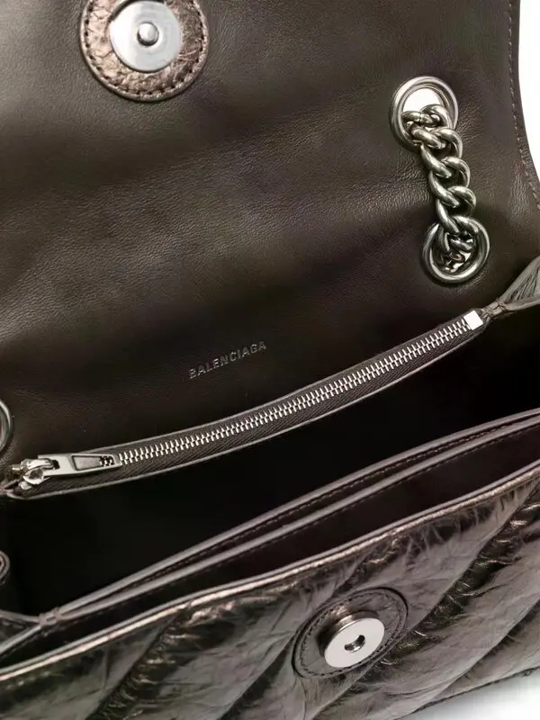 Balenciaga Crush Small Leather Shoulder Bag