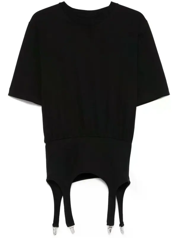 Fiorucci Suspender-detailed T-shirt - Black