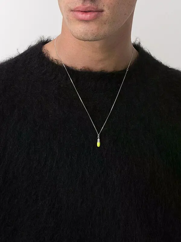 TRUE ROCKS Mini Pill Pendant Necklace - Silver