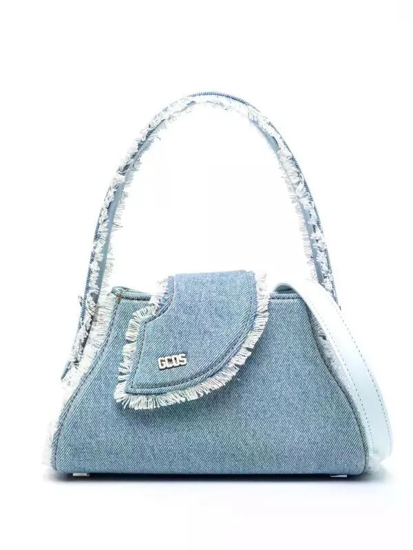 Gcds Small Comma Denim Bag - Blue