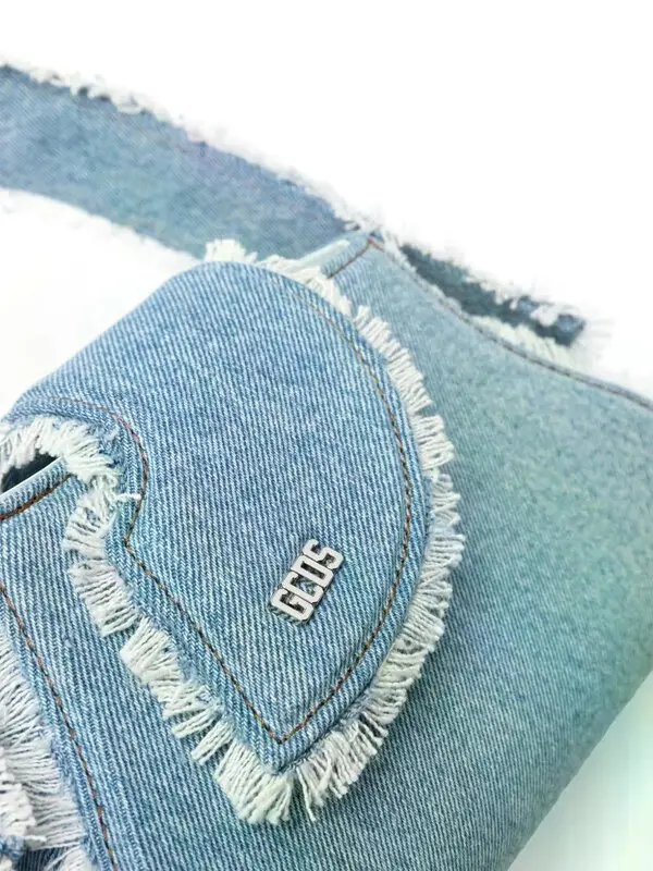 Gcds Small Comma Denim Bag - Blue