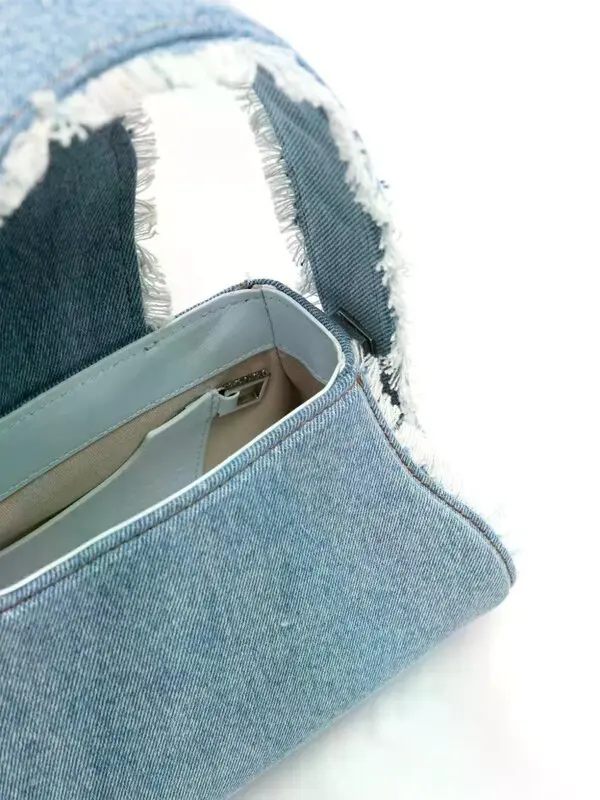 Gcds Small Comma Denim Bag - Blue