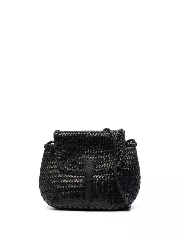 Dragon Diffusion Mini City Woven Crossbody Bag - Black