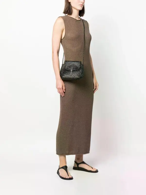 Dragon Diffusion Mini City Woven Crossbody Bag - Black