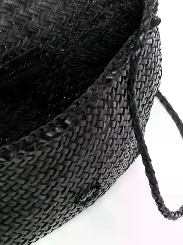 Dragon Diffusion Mini City Woven Crossbody Bag - Black