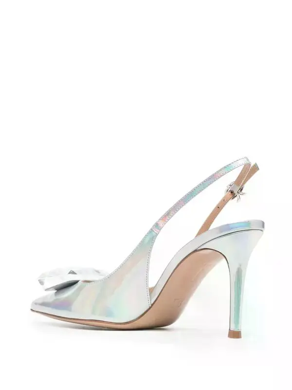 GIANVITO ROSSI Metallic-finish 95mm Pointed Slingback Pumps