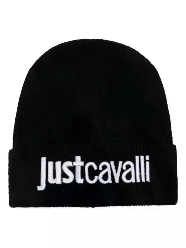 Just Cavalli Embroidered Logo Beanie - Black