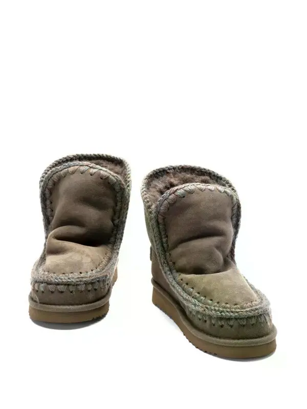 Mou Glitter Logo Ankle Boots - Green
