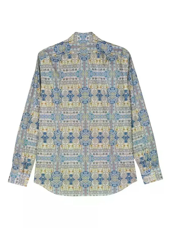 MAZZARELLI Floral-print Cotton Shirt