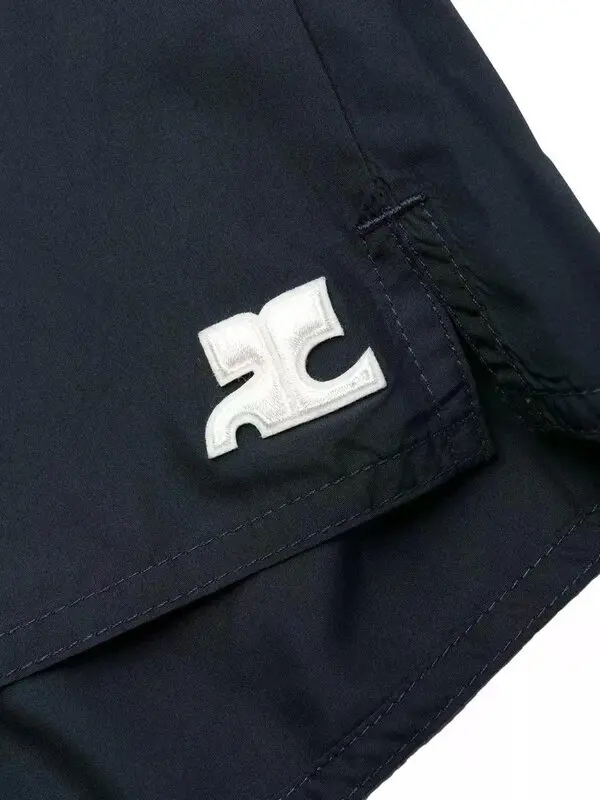 COURREGES Logo-patch Swim Shorts