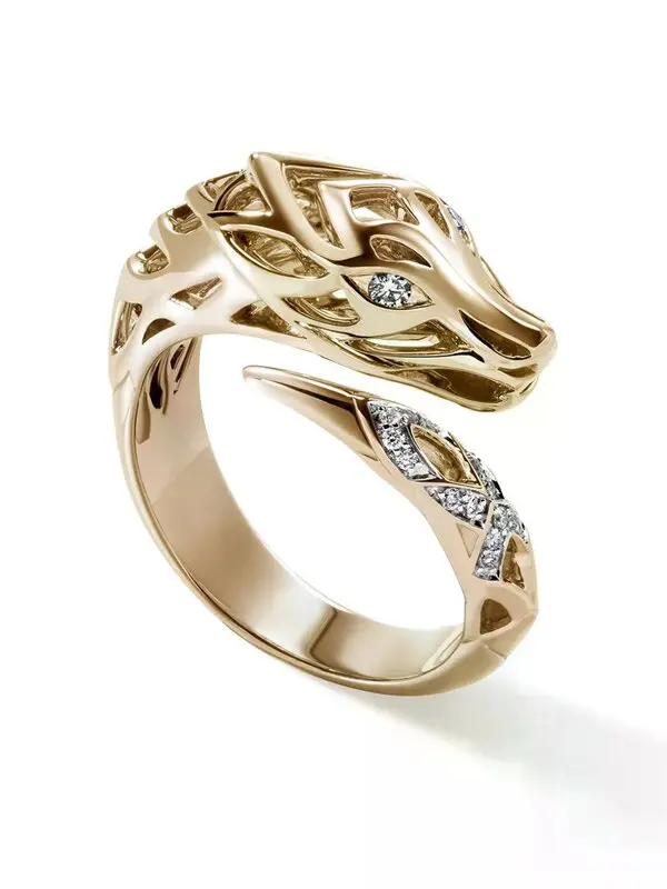 John Hardy 14kt Yellow Naga Ring