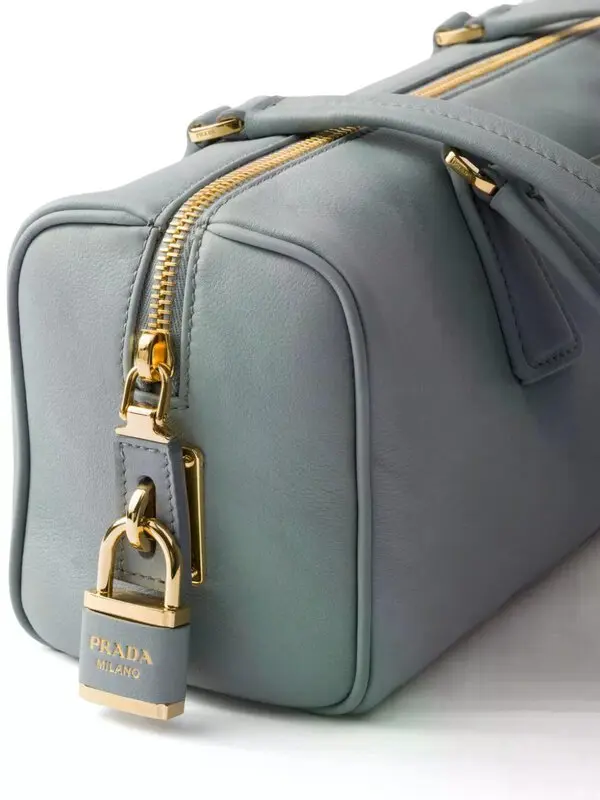 Prada Leather Top-handle Bag - Blue