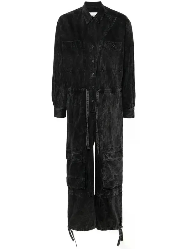 MARANT ETOILE Idany Denim Jumpsuit - Black