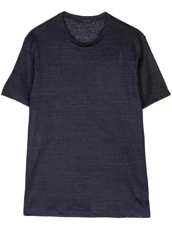 Paul & Shark Crew-neck Linen T-shirt