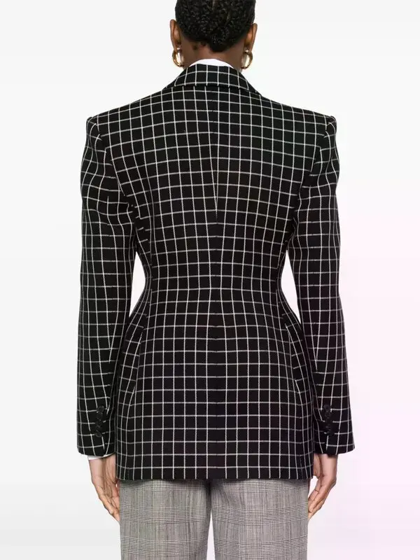 Wardrobe.NYC Check-pattern Double-breasted Blazer