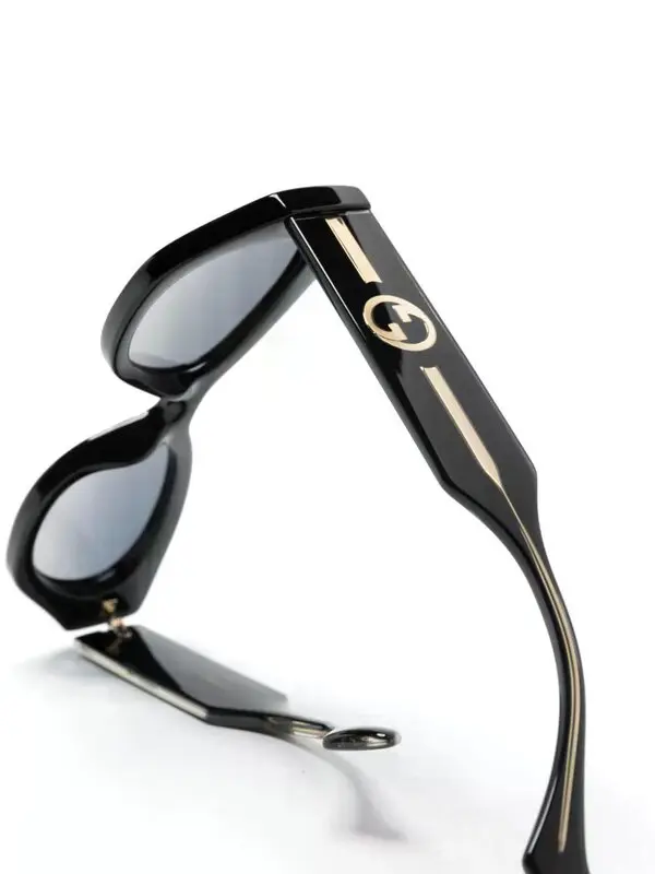 Gucci Oval-frame Sunglasses - Black