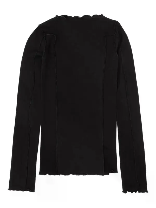 BASERANGE Omato Long-sleeve Organic Cotton Top - Black