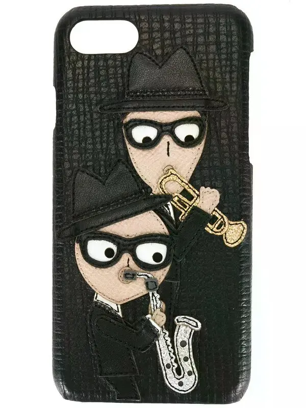 Dolce & Gabbana Designer's Patch Iphone 7 Case - Black