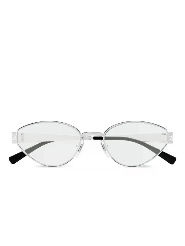 Gucci Oval-frame Glasses - Silver
