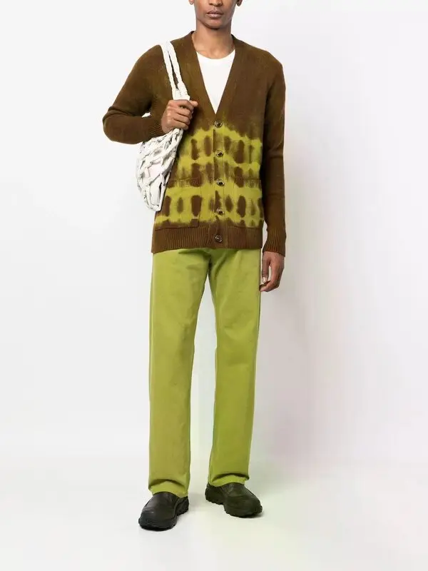 THE ELDER STATESMAN Tie-dye Print Cashmere Cardigan