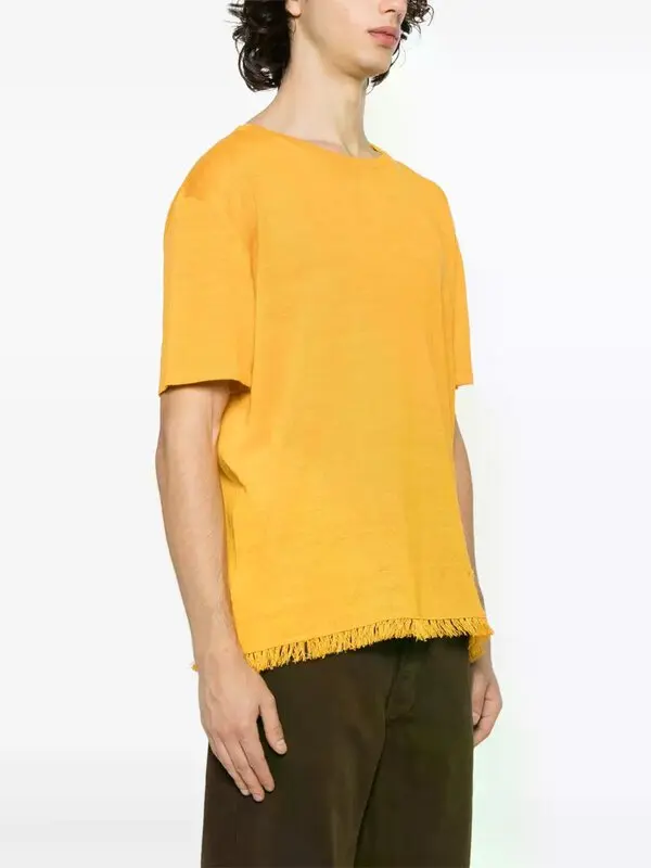 Alanui Logo-embroidered Linen T-shirt