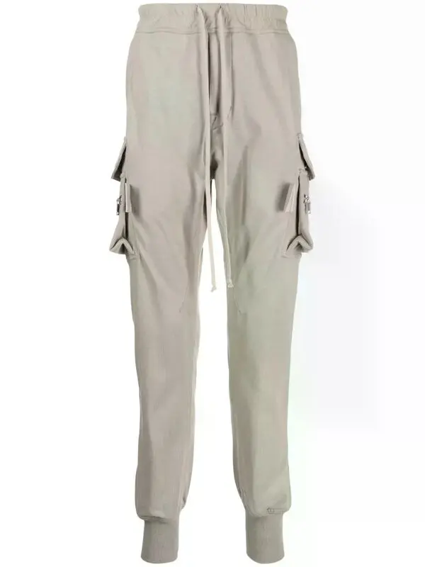 Rick Owens Drawstring Drop-crotch Track Pants - Grey