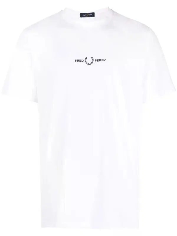Fred Perry Logo-print Crew-neck T-shirt - White