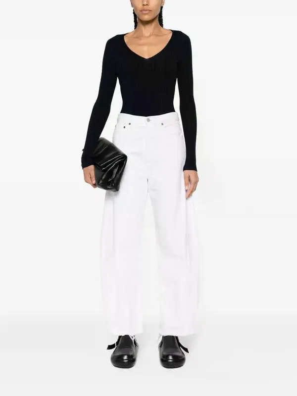 Theory V-neck Rib Knit Top