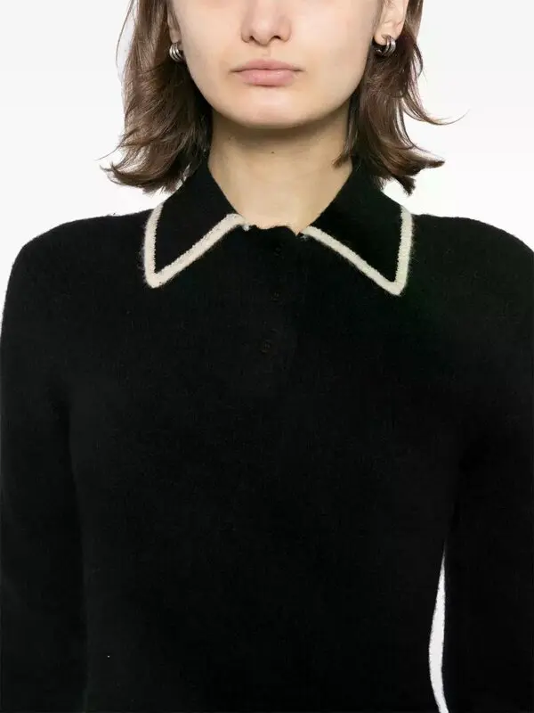 Staud Dujour Knit Dress With Polo Collar