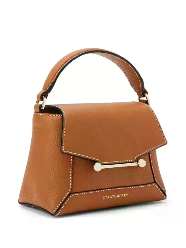 Strathberry Mosaic Leather Tote Bag - Brown