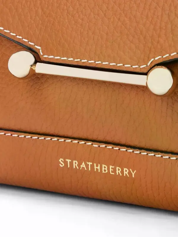 Strathberry Mosaic Leather Tote Bag - Brown