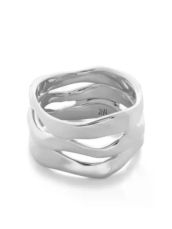 Monica Vinader The Wave Cut-out Ring - Silver