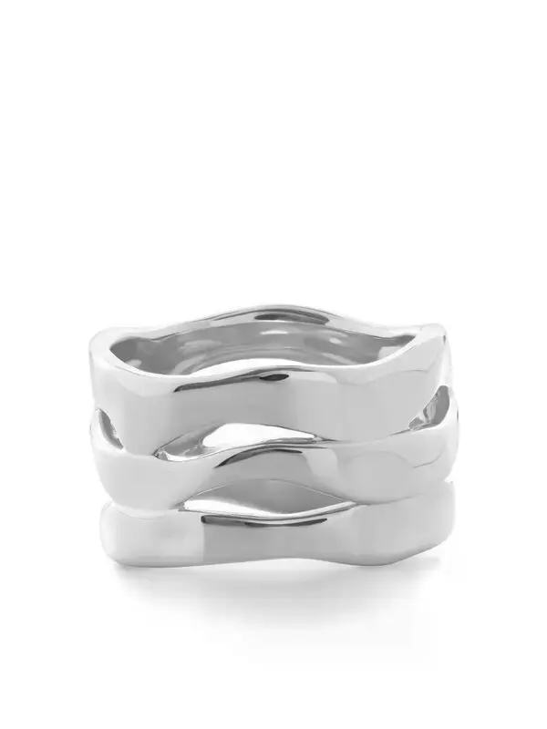 Monica Vinader The Wave Cut-out Ring - Silver