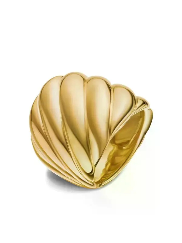 David Yurman 18kt Yellow Sculpted Cable Ring