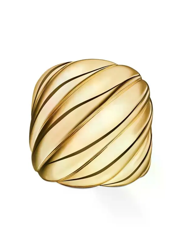 David Yurman 18kt Yellow Sculpted Cable Ring