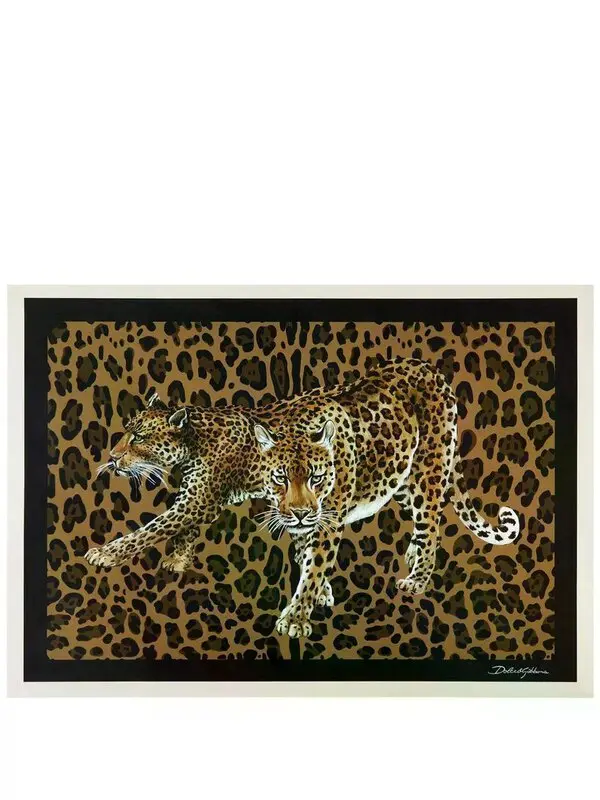 Dolce & Gabbana Leopard Motif Placemats - Brown