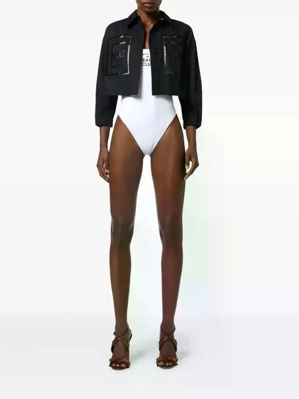 Elisabetta Franchi Embroidered Cropped Shirt