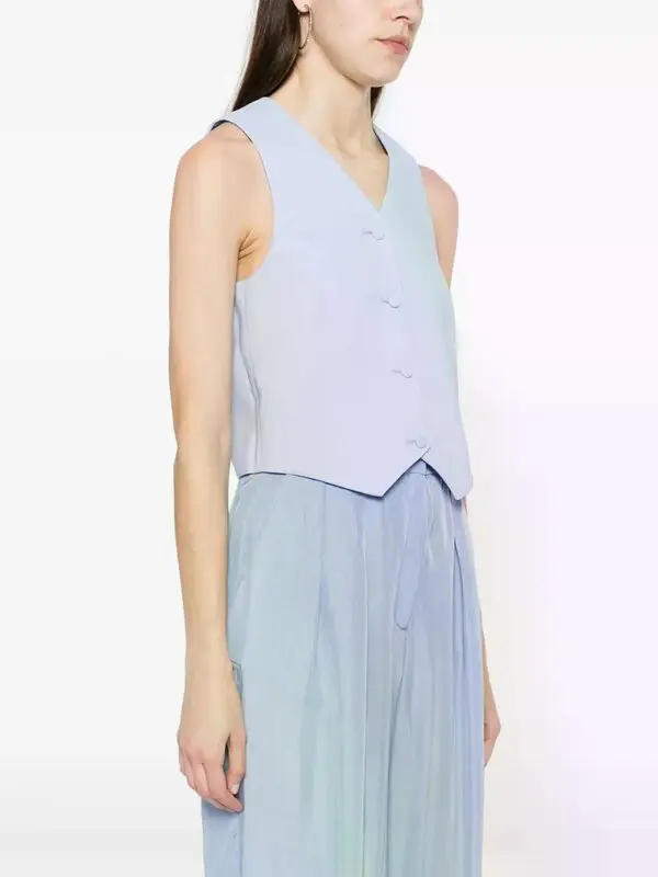 Andamane Crepe-textured Waistcoat