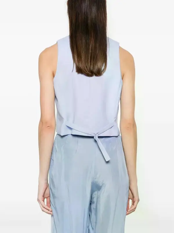 Andamane Crepe-textured Waistcoat