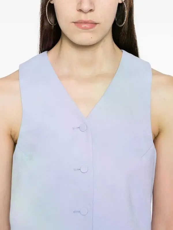 Andamane Crepe-textured Waistcoat
