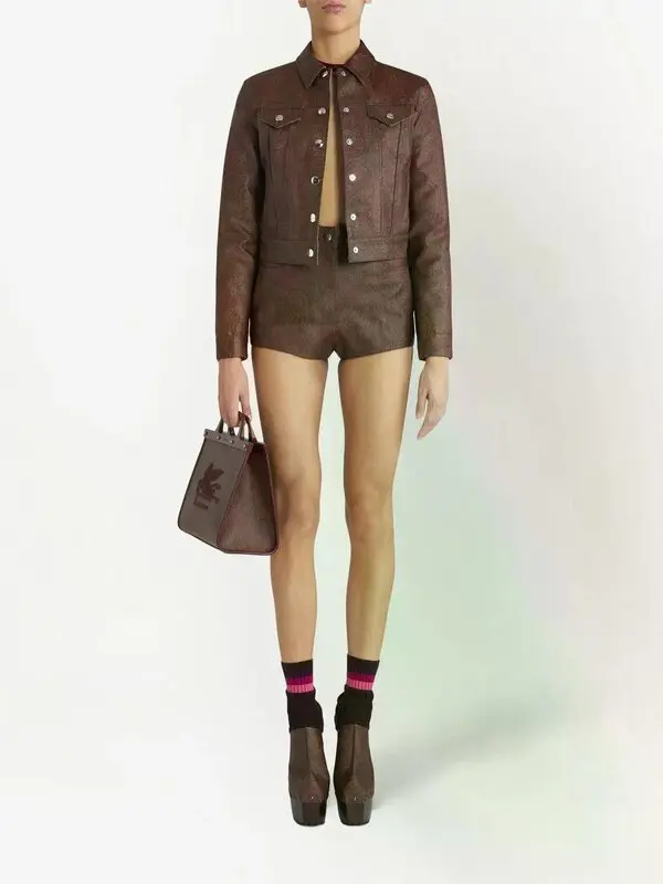 Etro Paisley-print Cropped Jacket