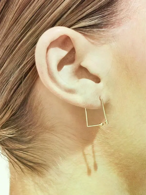Shihara 18kt Yellow Twist Square 03 Earring