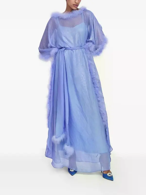 BARUNI Feather-trim Maxi Dress