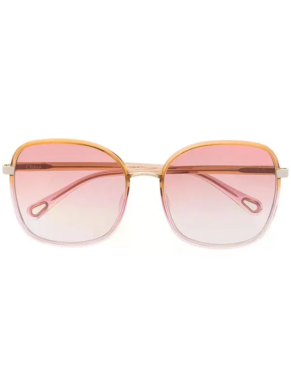 Chloé Franky Oversized Square-frame Sunglasses - Yellow